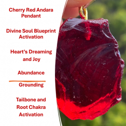 Beautiful Cherry Red Andara Pendant - New Earth Creations